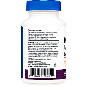 Nutricost Melatonin 5mg, 240 Fast Dissolve Tablets (Mixed Berry Flavor) - Non-GMO, Gluten Free