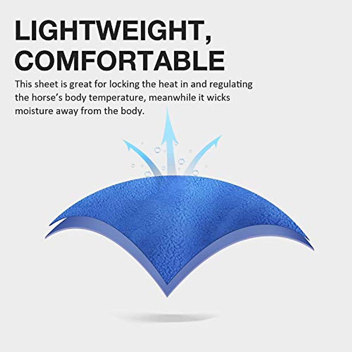 Harrison Howard Acclimate Fleece Horse Exercise Sheet Hi-Viz Competition Rug-Azure Blue