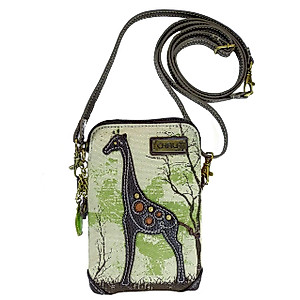 Chala Safari Giraffe Cellphone Crossbody Handbag - Convertable Strap