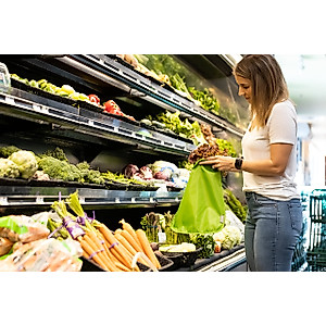 ChicoBag Reusable Moisture-Locking Produce Bag w/Drawstring Closure | Perfect for Shopping, Travel, Organization | Eco-Conscious Vegetable & Fruit Bags | 2 Blue, 2 Green (Pack of 4)