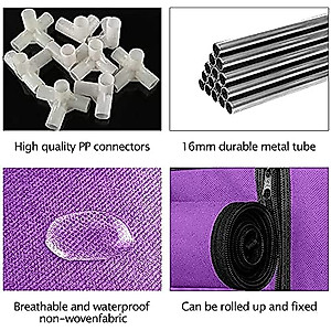 Mekek Shoe Rack Closet, Non-Woven 9 Tier Shoe Rack Shoe Shelf Storage Closet Organizer Cabinet (Purple)