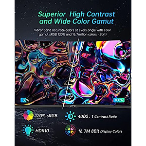 KTC 27 inch Gaming Monitor, 1440P Curved Monitor, 165Hz, 144Hz, 2K, 1500R, 1ms, FreeSync Premium/G-Sync, DisplayPort/HDMI/USB, Vesa/Wall Mount Computer Monitor, Ultrawide PC Monitor H27S17