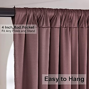 30ft×8ft Wrinkle Free Brown Backdrop Curtain for Parties, 6 Panels 5×8ft Soft Silky Polyester Umber Photo Backdrop Drapes forTeddy Bear Bee Birthday Party Baby Shower Wedding Photography