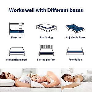 ELEMUSE Full Mattress 10 Inch Cooling Gel Memory Foam Mattress, CertiPUR-US® Certified Breathable Bed in a Box for Pressure Relief, Fiberglass-Free
