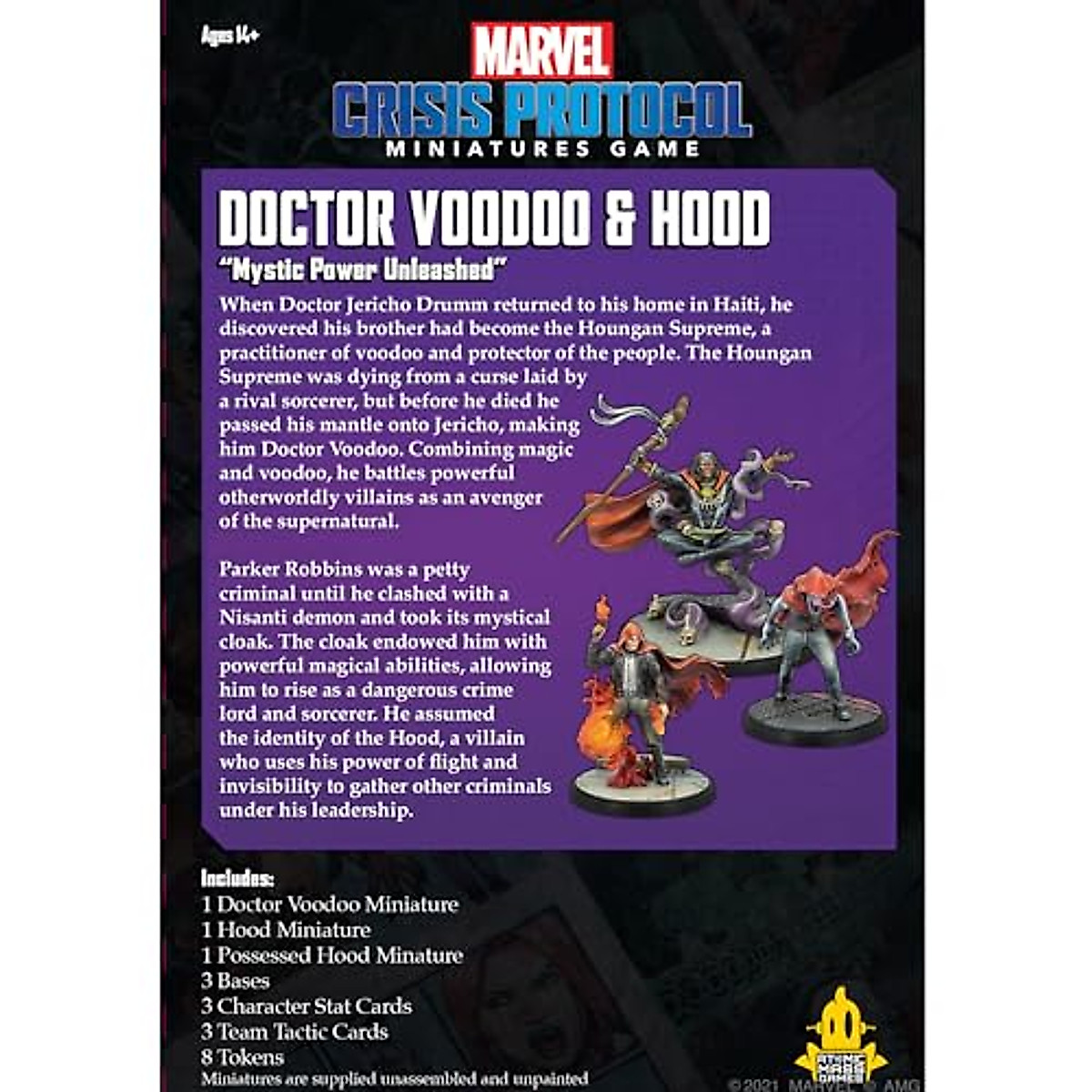 Marvel: Crisis Protocol Doctor Voodoo & Hood Character Pack - Unleash Mystical Powers in Your Battles! Tabletop Superhero Game, Ages 14+, 2 Players, 90 Minute Playtime, Made by Atomic Mass Games