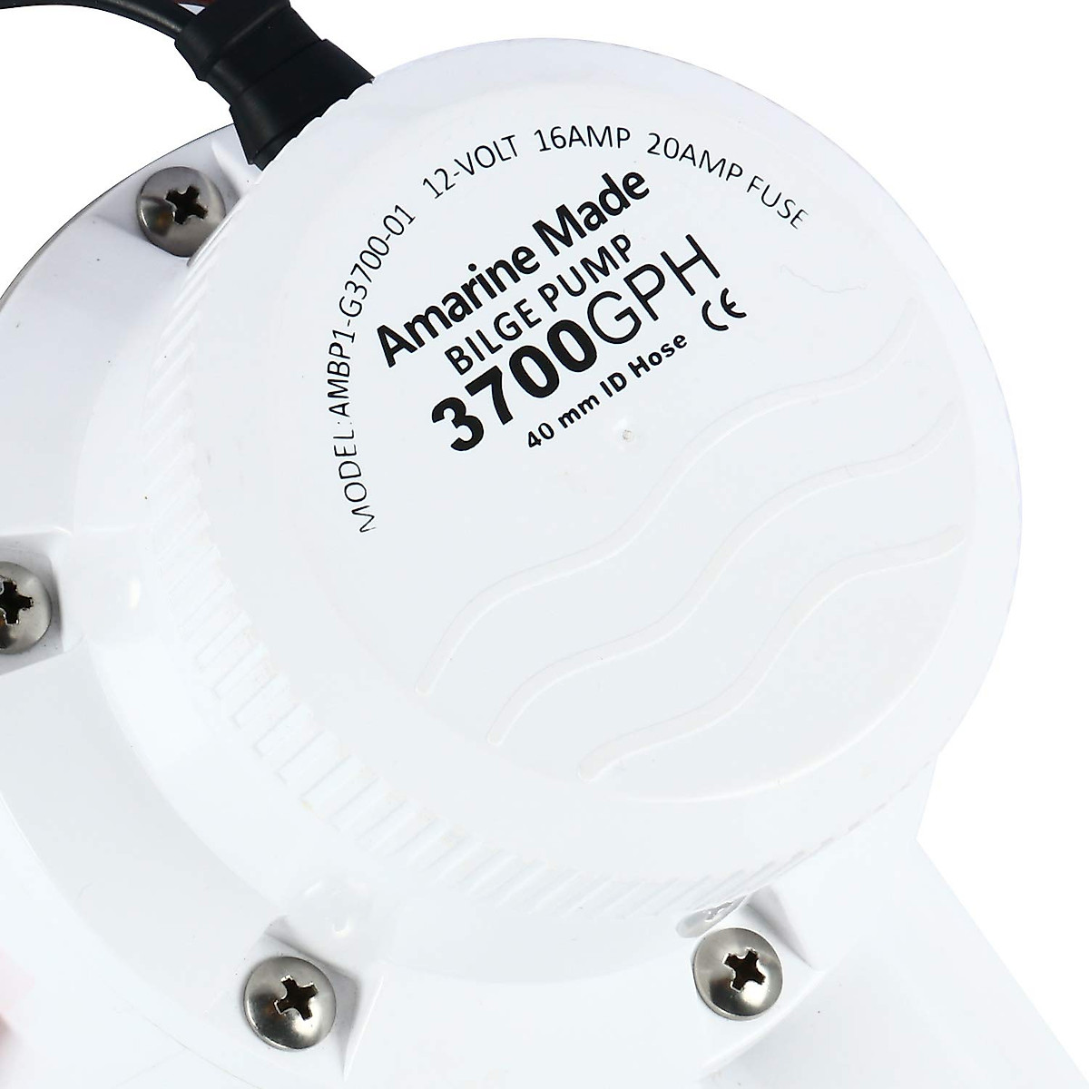 Amarine Made 3700 GPH 12v Boat Marine Plumbing Electric Bilge Pumps (3700gph 12v)