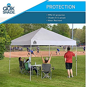 Quik Shade Commercial 10 x 10 ft. Straight Leg Canopy, White