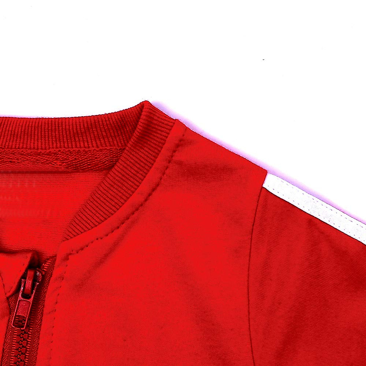 MYGBCPJS 2Pcs Baby Boys Girl Cotton Outfit Set Zipper Jacket Tops Pant Set Tracksuit Red