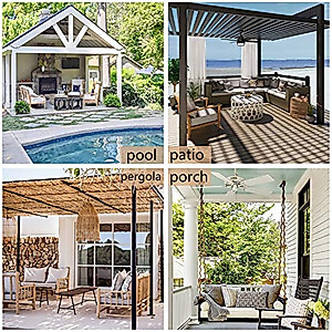 LUSHLEAF Indoor/Outdoor Sheer Curtains for Patio Waterproof, White, 52 x 84 Inches Long - Outdoor Privacy Voile Drapes, Grommet Semi-Sheer Curtains for Pergola, Porch, Gazebo, 2 Panels