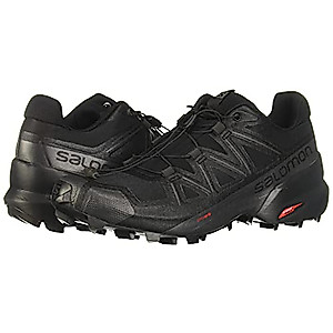 Salomon womens Salomon Women's Speedcross 5 Shoes for Women Trail Running, Black/Black/Phantom, 8 US