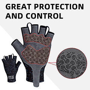 Darevie Cycling Gloves, Shock-Absorbing Half Finger Biking Gloves, Breathable Half Finger Bicycling Gloves, Anti-Slip Shockproof Gel Padded Mountain Bike Gloves for Man, Woman (BLACK, M)