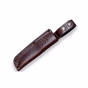 Joker Survival Knife Nórdico CM115, Leather Sheath, Handle Micarta Canvas Brown, Blade 3.94 inches Sandvik 14C28N, Tool for Fishing, Hunting, Camping and Hiking