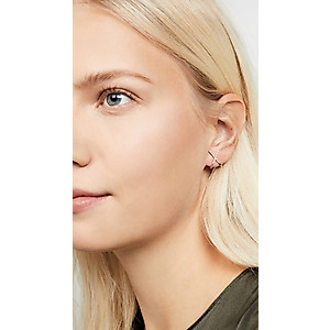 SHASHI Women's Kriss Kross Earrings, Gold/Clear, One Size
