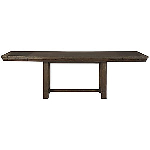 Signature Design by Ashley Dellbeck Casual Rectangular Dining Extension Table, Seats up to 8, Dark Brown