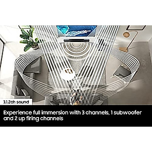 SAMSUNG HW-Q600B 3.1.2ch Soundbar w/ Dolby Audio, DTS:X, Q Symphony, Adaptive Sound, Game Pro Mode, Bluetooth Connection, Black