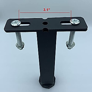 Neluko Set of 2 Metal Adjustable Height Bed Frame Support Legs, Steel Bed Frame or Wooden Bed Center Slat Support Leg, Heavy Duty Sofa Furniture Cabinet Feet, with mounting Wrench (8.8" to 10.9")