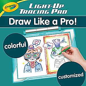 Crayola Light Up Tracing Pad - Teal, Kids Light Board For Tracing & Sketching, Easter Toys for Kids, Easter Gifts, 6+ [Amazon Exclusive]