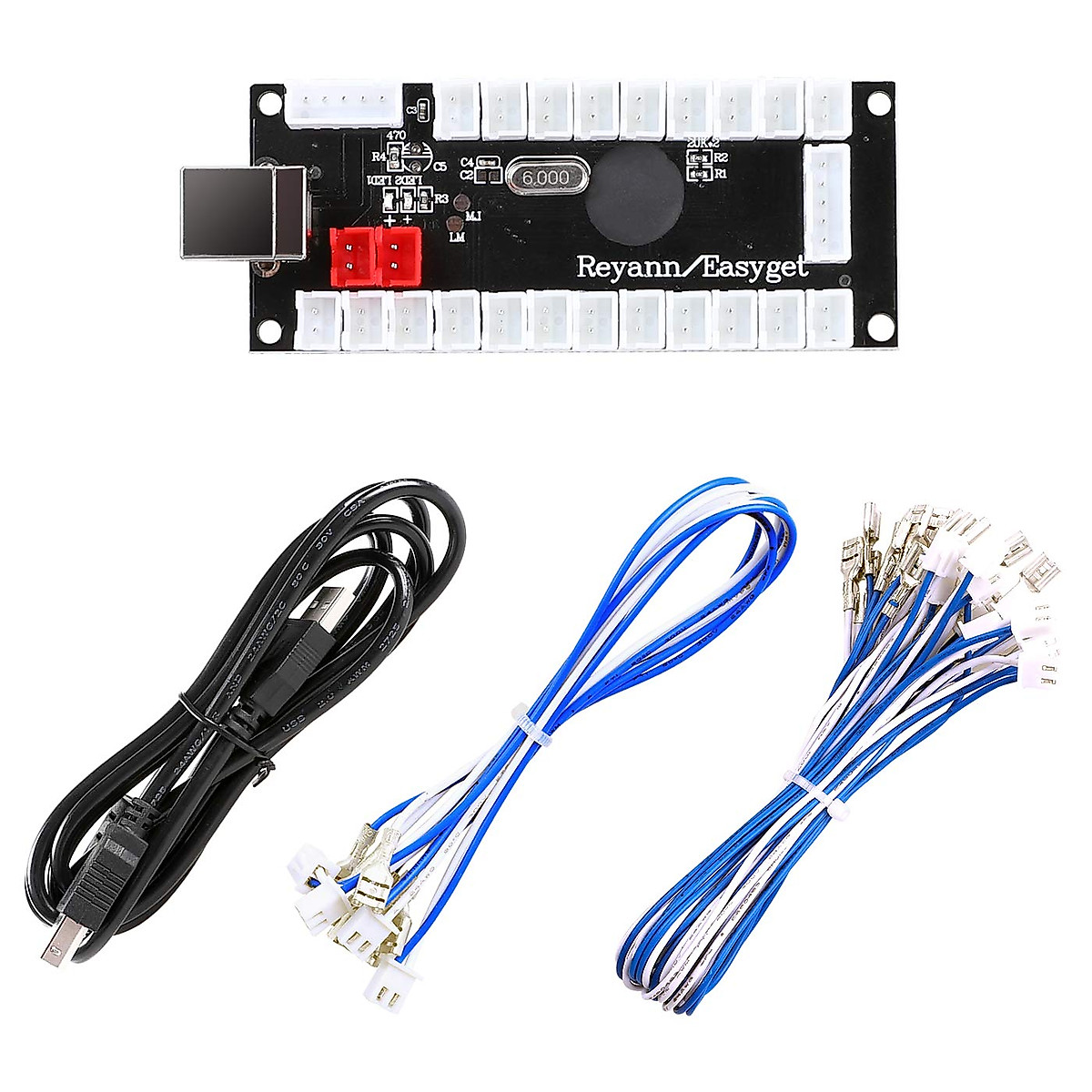 Qenker 2-Player Zero delay USB Encoder to Arcade Joystick and Arcade Buttons, USB Joystick Encoder for PC, MAME, Windows and Raspberry Pi