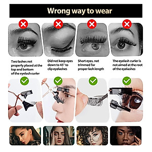KASTUMBGA Magnetic Eyelashes without Eyeliner, Natural Looking Magnetic Eyelashes 3D Effect,Reusable False Eyelashes Easy to Wear with applicator 2 Pairs… (Magnetic Lashes Fly DIY)
