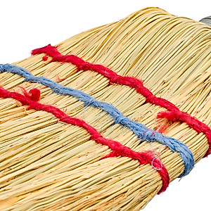 Redecker Hand Brush with Wooden Handle, Rice Straw, Untreated Beechwood, 10-Inches