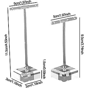 MILEVO Earrings,eardrop,dangler,Jewelry T Bar - Small Acrylic Earring Tree Stand | Earring Display for Selling Jewelry, Earring T Stand Jewelry Display, Stud Earring Holder Stand