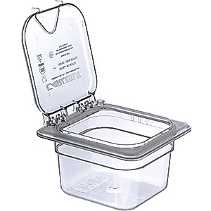 Carlisle FoodService Products Plastic Food Pan 1/6 Size 4 Inches Deep Clear