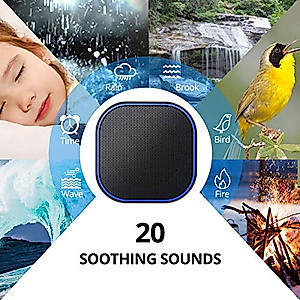 Magicteam Sound Machines White Noise Machine with 20 Non Looping Natural Soothing Sounds and Memory Function 32 Levels of Volume Powered by AC or USB and Sleep Sound Timer Therapy for Baby Kids Adults