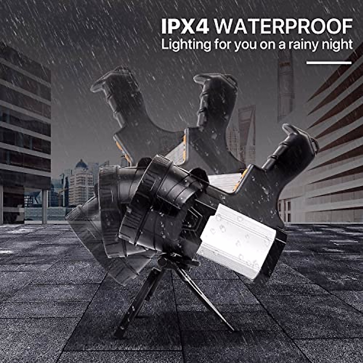 Rechargeable Spotlight Flashlight, 10000 Lumen LED Handheld Spotlight 10000mAh Long Lasting Spot Light Torchlight Searchlight Flood Fishing Hiking Camping Hunting Flashlight USB Output with Tripod