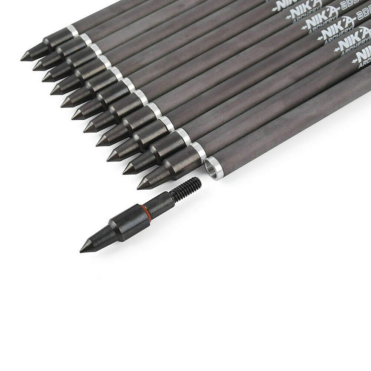 7.5" Crossbow Bolts Carbon Arrows SP350 for Cobra System R9 Bow Hunting, Pack of 12