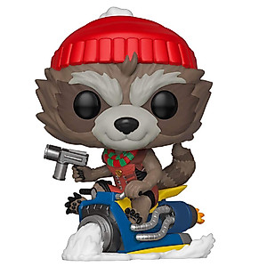 Funko Pop! Marvel: Holiday - Rocket Raccoon On Sled, Multicolor, Standard