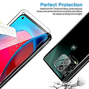 LK [4 Pack] 2 Pack Moto G Stylus 5G Screen Protector + 2 Pack Camera Lens Protector, Tempered Glass Screen Protector for Moto G Stylus 5G Only, Case Friendly, Easy Installation, HD Clarity