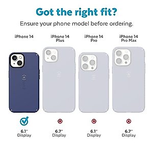 Speck Clear iPhone 14 & iPhone 13 Case - Drop Protection, Scratch Resistant & Anti-Yellowing Dual Layer Case for iPhone 14 & iPhone 13 Case for 6.1 inch Model - Clear/Clear GemShell