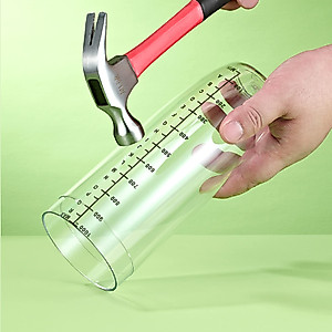 2pcs Plastic Cocktail Shaker, Transparent Drink Mixer Wine Shaker with Scales and Strainer Top for Bar Party Home Use (33oz/1000cc)