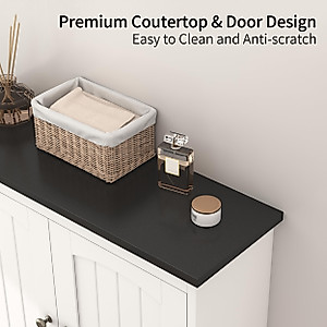 BOTLOG Bathroom Wall Cabinet, Medicine Cabinet with Door and Shelf, Wood Hanging Cabinet Over The Toilet Space Saver Storage Cabinet