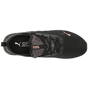PUMA Women's SOFTRIDE RUBY LUXE Sneaker, Puma Black-Pristine, 11