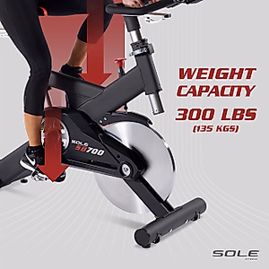 SOLE Fitness SB700 Light Upright Indoor Stationary Bike, Home and Gym Exercise Equipment, Smooth and Quiet, Versatile for Any Workout, Bluetooth and USB Compatible (Last Gen Model)