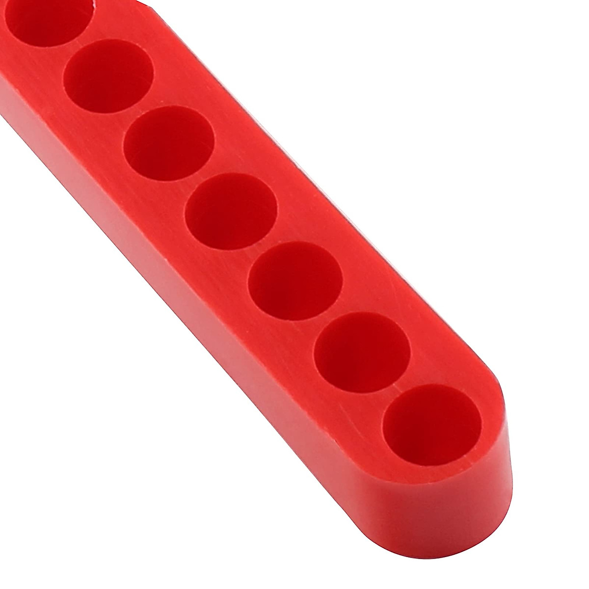 LDEXIN 20Pcs 15 Holes Hex Shank Screwdriver Bit Holder, Plastic Screwdriver Head Storage Case, Drill Bit Storage Case, Screwdriver Head Holder Organizer Fit for 1/4 Inch Hex Shank, Red