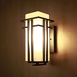 PEHUB Industrial Style Aluminum 1-Light Wall Lamp Wall Lantern Outdoor European Waterproof Outdoor Lighting Wall Sconce Creative Aisle Garden Patio Rainproof Wall Light Exterior Light Fixture (Color