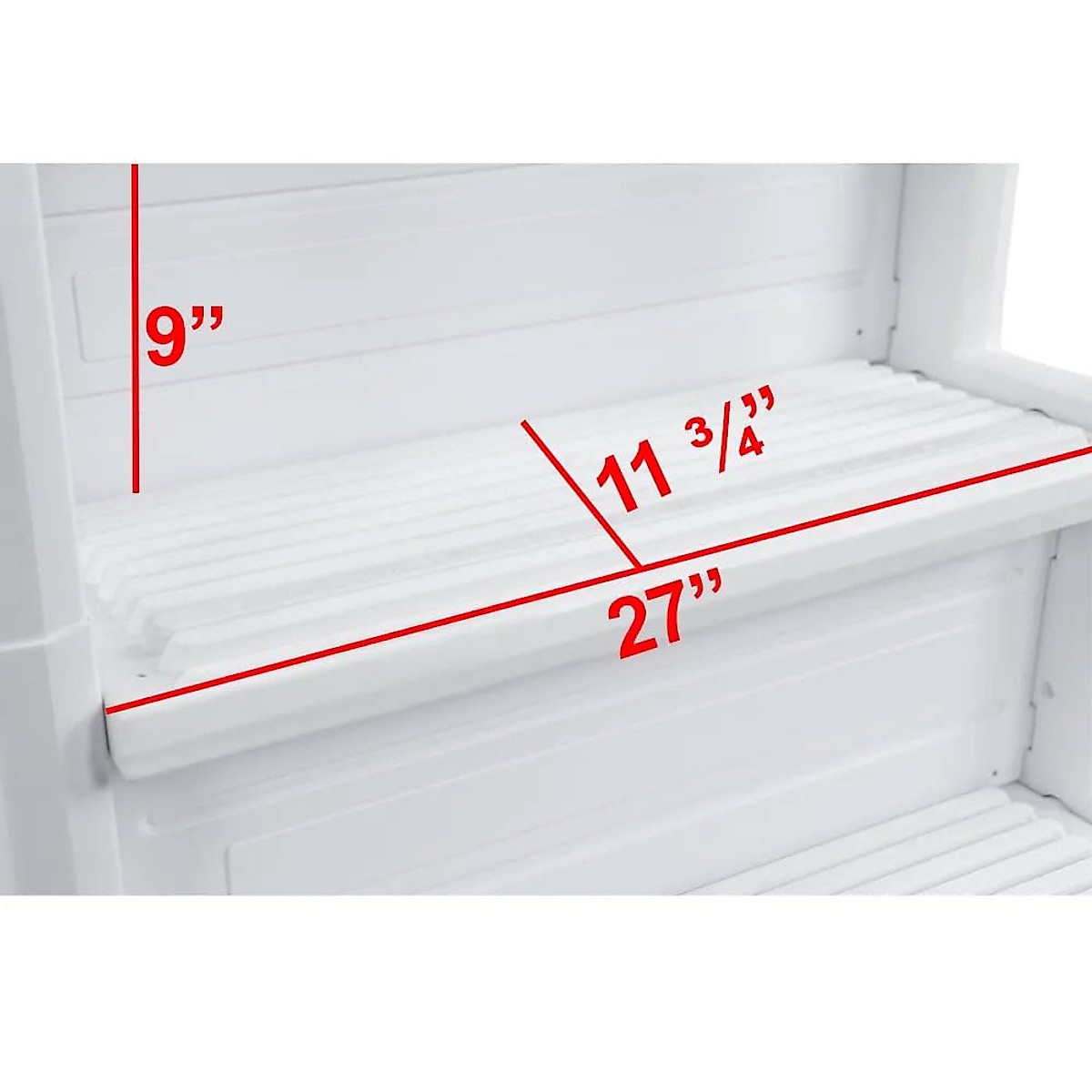 Aqua Select Everest in Pool Steps | White | for Above Ground Swimming Pools | Mount to Decks 48 to 54 Inches | Safety Stairs Capacity Up to 350 Pounds