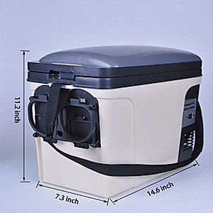 Smad Portable Thermoelectric Cooler and Wamer Car Travel Cooler, AC DC 12V, 6L