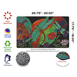 Toland Home Garden 800172 Twilight Flight Summer Door Mat 18x30 Inch Dragonfly Outdoor Doormat for Entryway Indoor Entrance