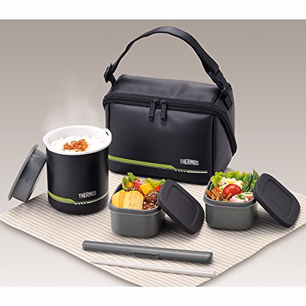 Thermos DBQ-502 MTBK Thermal Lunch Box, Approx. 1 Cup, Matte Black