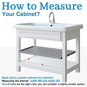 Waterproof Under Sink Mat, 34'' x 22'', Silicone Under Sink Liner for Kitchen Bathroom, Under Kitchen Sink Organizers and Storage, Cabinet Shelf Protector, Flexible Under Sink Drip Tray, Dark Grey