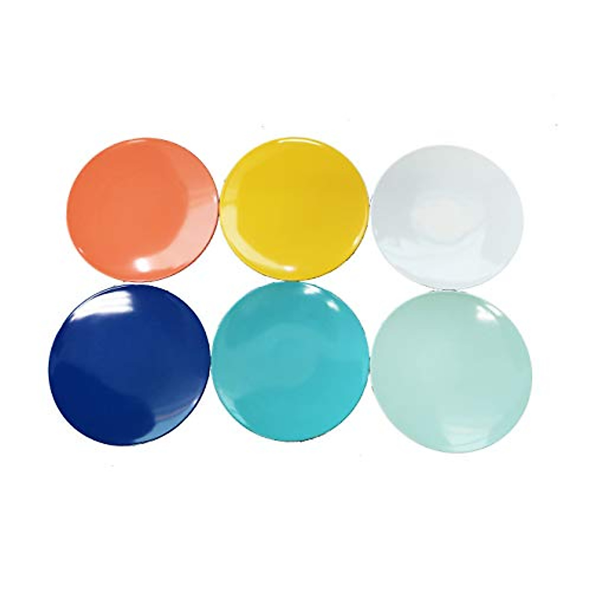 LOK-OSEMILE 6" Appetizer Plate Set of 6 - Melamine Dinnerware - Platter, Dish, Serving, Collection-Multicolor