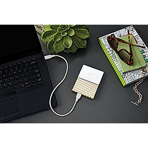 WD 2TB White-Gold My Passport Ultra Portable External Hard Drive - USB 3.0 - WDBFKT0020BGD-WESN