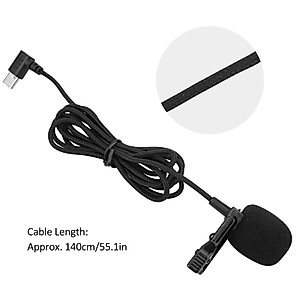 Type‑C Camera Microphone, Portable Tie‑Clip Microphone Fit for SJCAM SJ8 SJ9 SJ10 Action Camera Accessory
