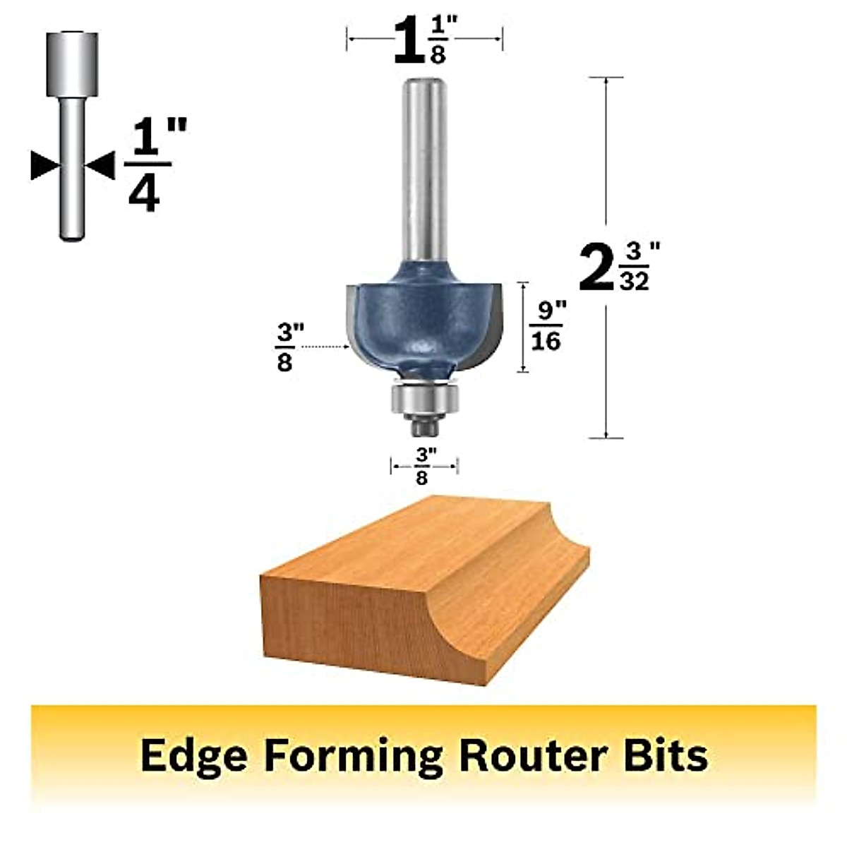 Bosch 85206M 3/8 In. x 9/16 In. Carbide Tipped Cove Bit