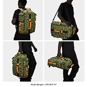 WITZMAN Digital Camo Backpack for Men Carry On Backpack Duffel Bag Large Capacity Laptop Backpack 17 Inch (6695 Camo Green)