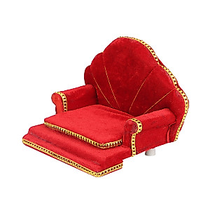 NAVRANG Wooden Laddu Gopal's Meenakari Singhasan for Mandir/God Idols/Pooja Chowki/Kanhaji Sinhasan Red Colour