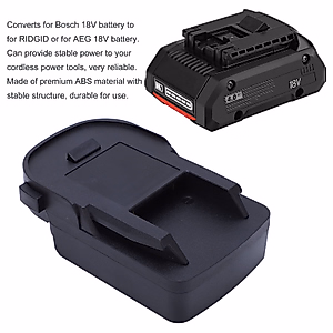 Oumefar Battery Adapter Converter, ABS Dock Power Connector 18V Battery Dock Power Connector for Bosch to for RIDGID Battery Slip Proof Design for AEG